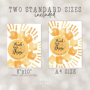 PRINTABLE Teacher Appreciation Handprint Art Craft, Keepsake Art ...