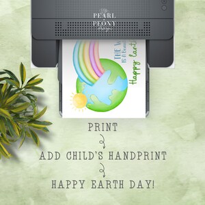 PRINTABLE Earth Day Handprint Art Craft for Kids, Keepsake Art, Toddler ...