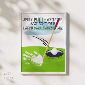 PRINTABLE Grandparents Day Handprint Art Craft for Poppy, Golf Keepsake ...