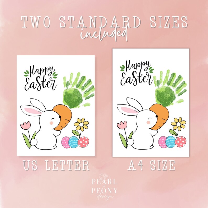 PRINTABLE Easter Handprint Art Craft for Kids, Carrot Keepsake Art ...