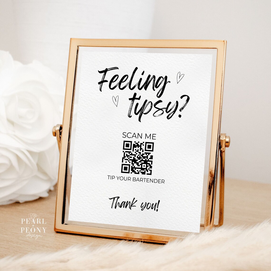 PRINTABLE Feeling Tipsy Sign Template Tip Your Bartender - Etsy
