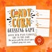 PRINTABLE Candy Corn Guessing Game, Thanksgiving Birthday Party Game ...