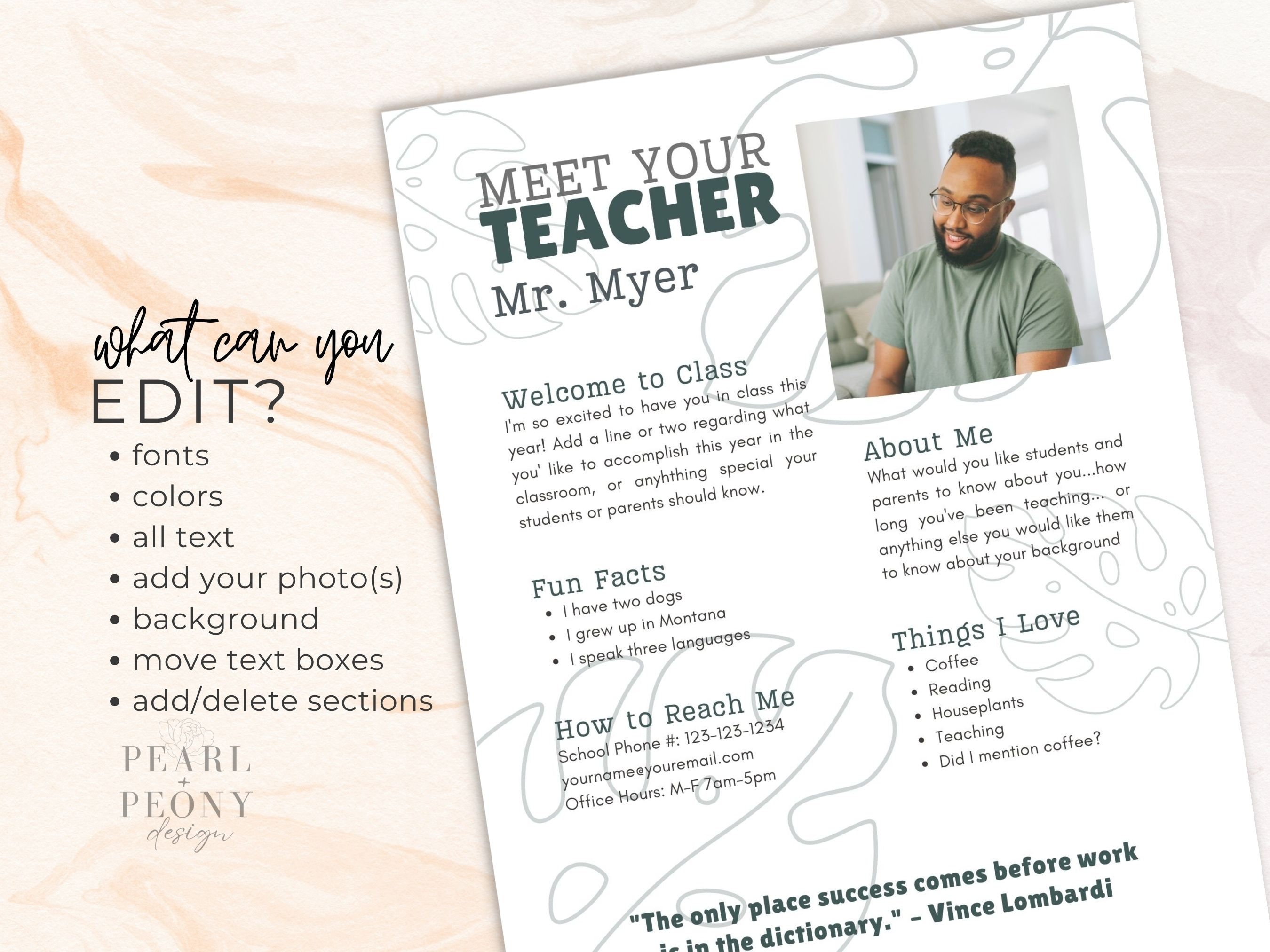 EDITABLE Meet the Teacher Template Back to School Flyer - Etsy