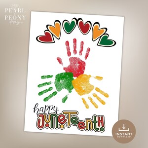 PRINTABLE Juneteenth Handprint Art Craft for Kids, Freedom Day Keepsake ...