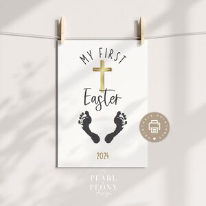 Printable My First Easter Handprint Art Craft for Baby - Etsy