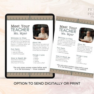 EDITABLE Meet the Teacher Template, Back to School Flyer, Teacher ...