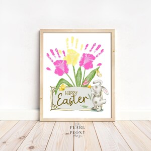 PRINTABLE Easter Handprint Art Craft for Kids, Chick Keepsake Art ...