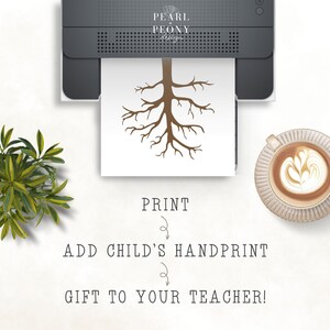 PRINTABLE Teacher Appreciation Fingerprint Art Craft, Keepsake Art ...