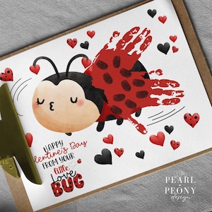 PRINTABLE Valentines Day Handprint Art Craft for Kids, Keepsake Art ...