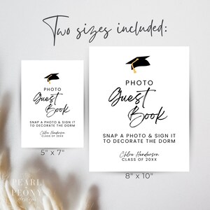 Graduation Photo Guest Book Sign Template | Photo Guestbook Sign ...