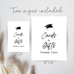 PRINTABLE Graduation Party Gift Table Sign, NON-EDITABLE Print and ...