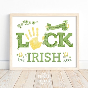 PRINTABLE St. Patrick's Day Handprint Art Craft for Kids, Luck of the ...