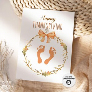 PRINTABLE Thanksgiving Handprint Art Craft, DIY Handprint Fall Art ...