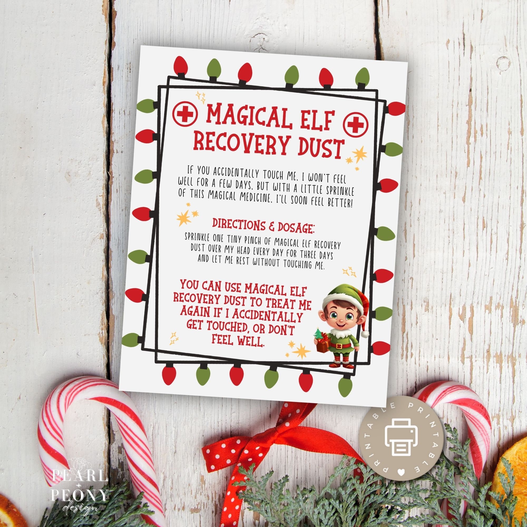 PRINTABLE Christmas Elf Recovery Letter, Magic Elf Recovery Dust, Sick ...