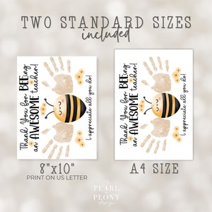 PRINTABLE Teacher Appreciation Handprint Art Craft, Keepsake Art ...