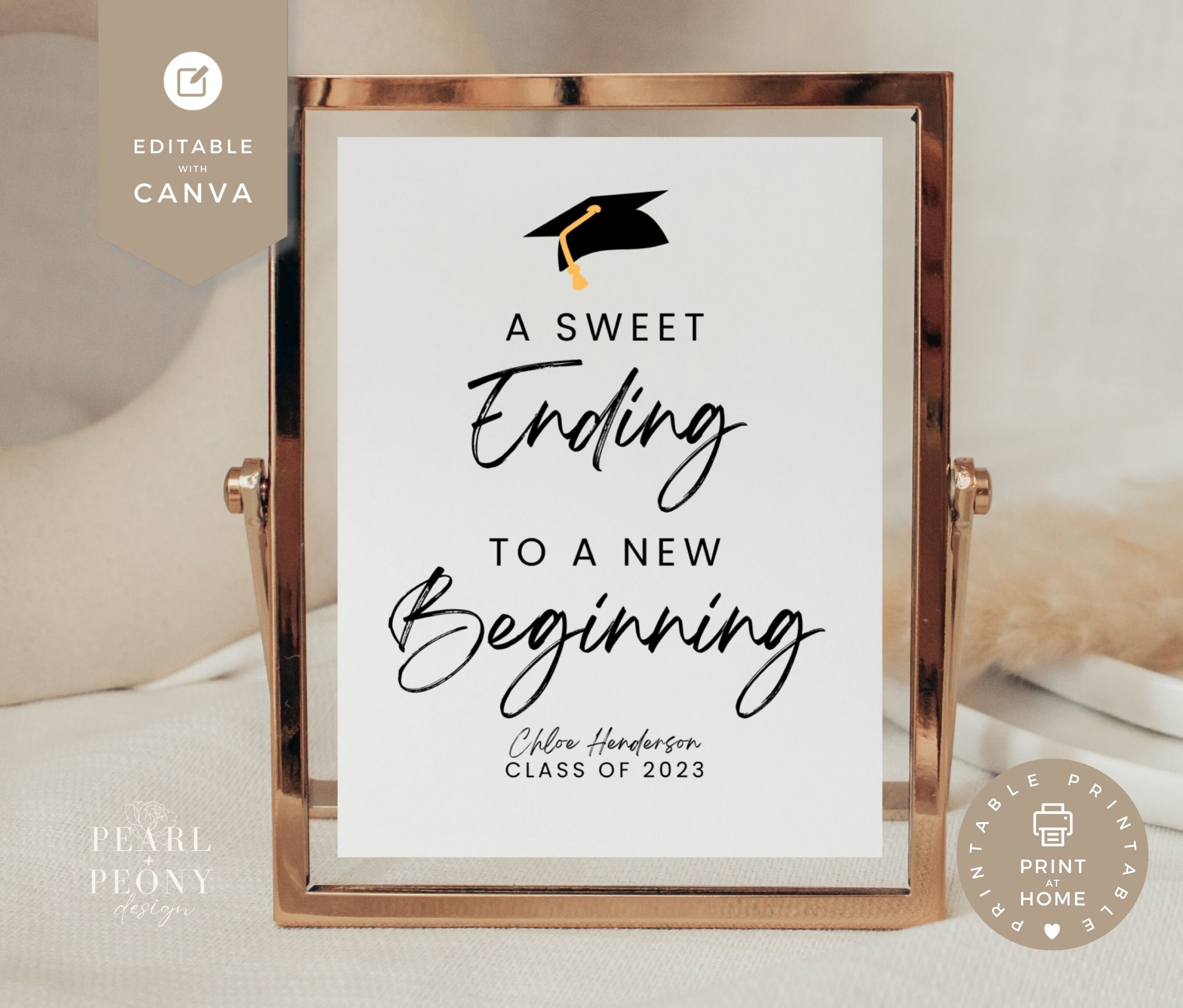Graduation Dessert Table Sign Printable Graduation Treat Table Sign ...
