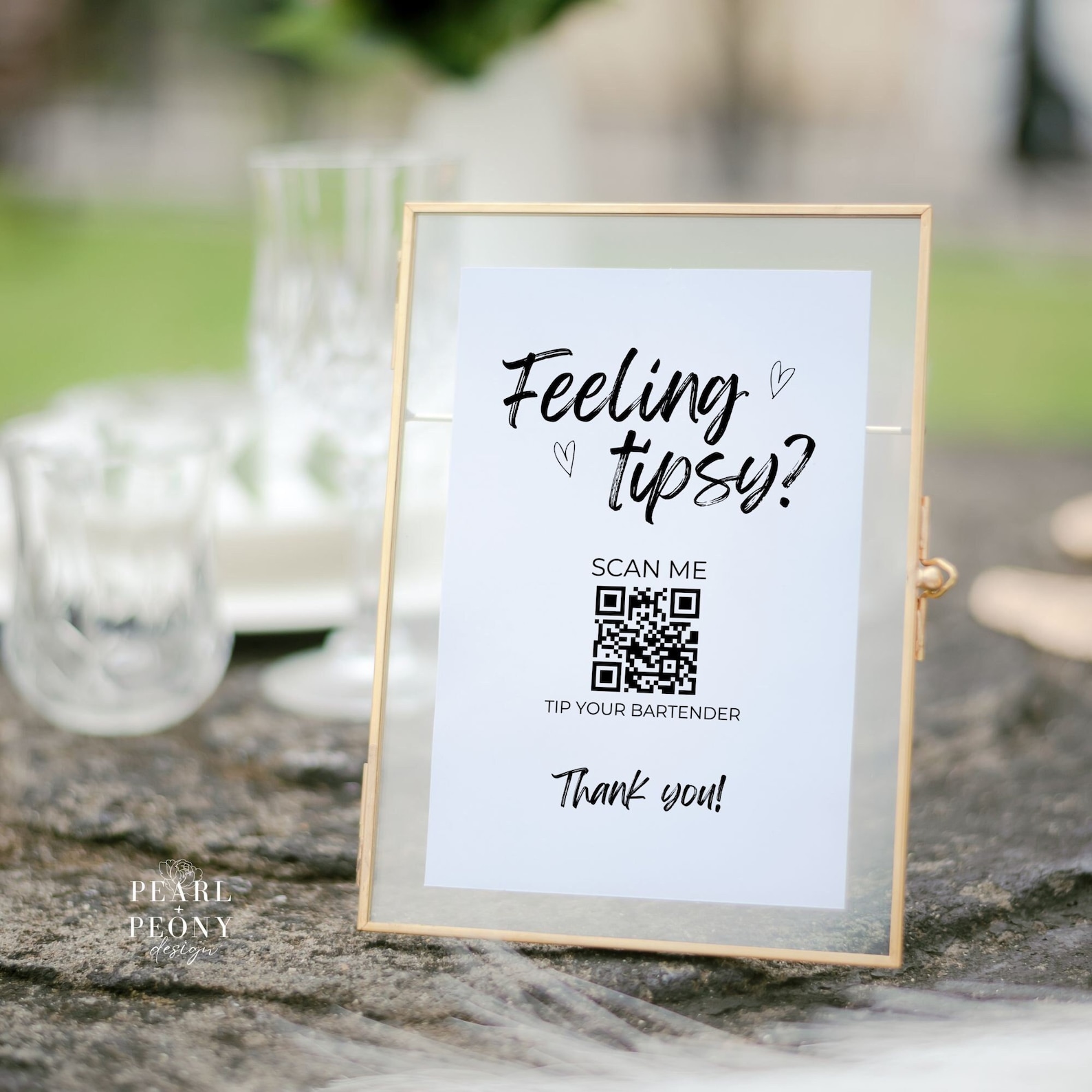 PRINTABLE Feeling Tipsy Sign Template | Tip Your Bartender Sign ...