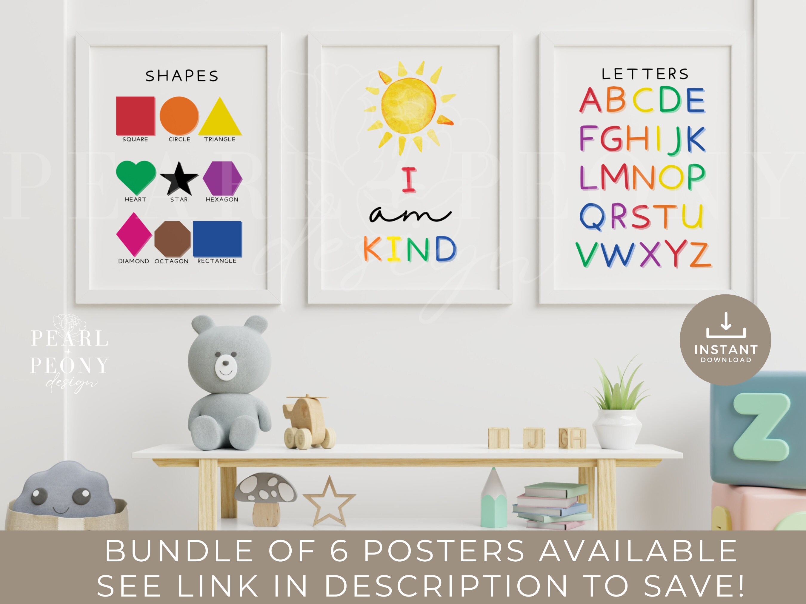PRINTABLE Preschool Learning Shapes Poster Homeschool - Etsy