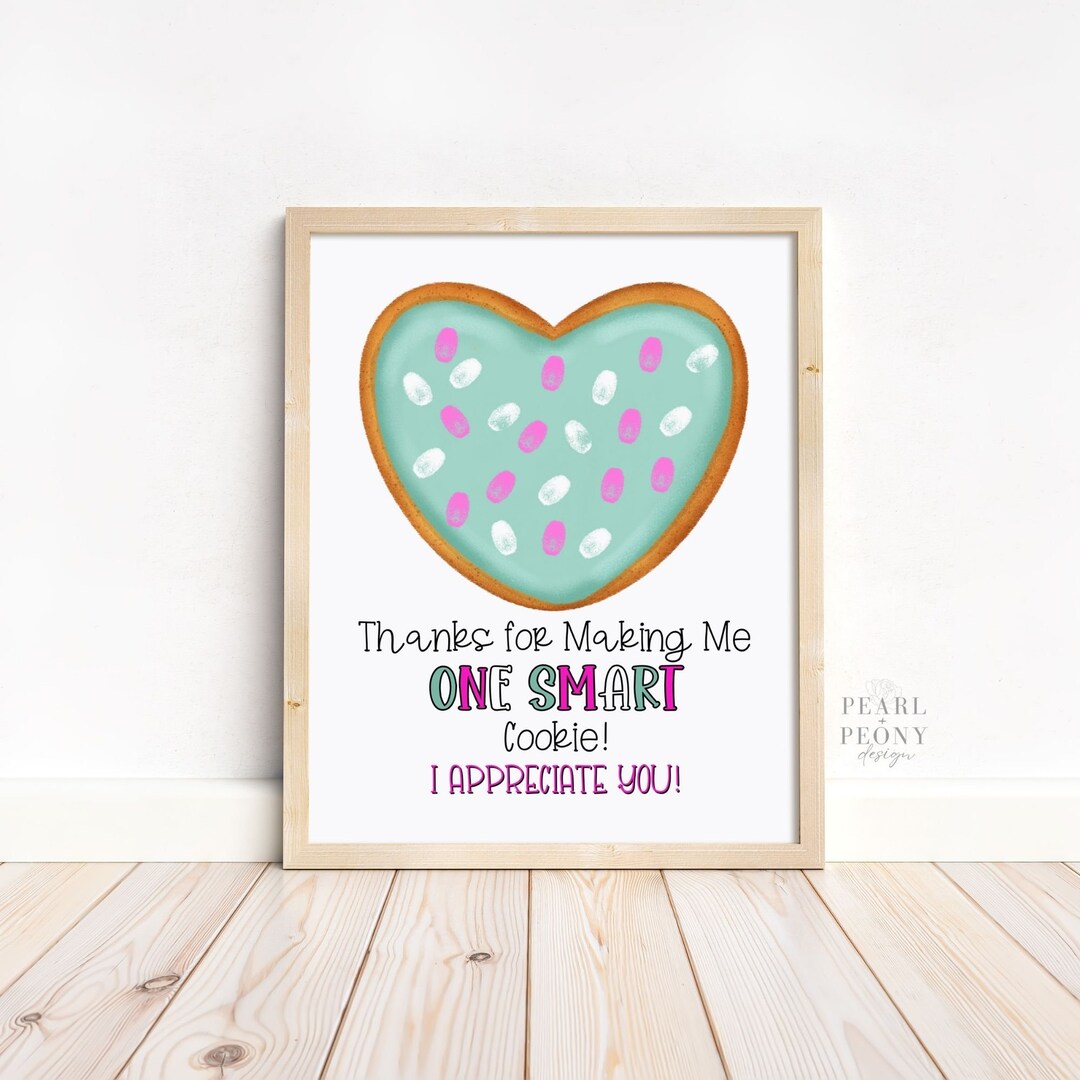 PRINTABLE Teacher Appreciation Fingerprint Art Craft, Keepsake Art ...