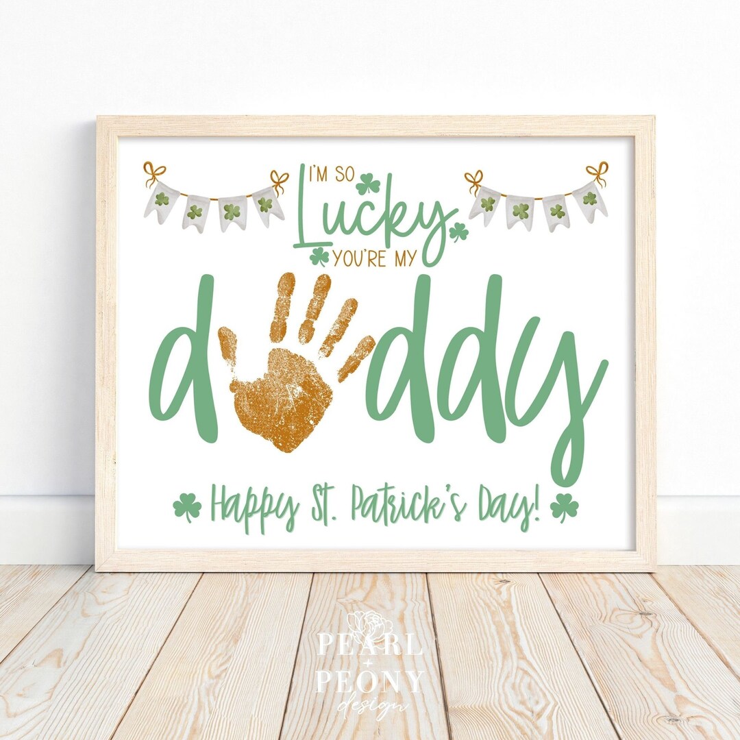 PRINTABLE St. Patrick's Day Handprint Art Craft for Kids, Keepsake Art ...