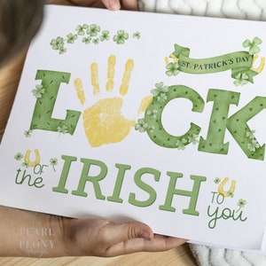 PRINTABLE St. Patrick's Day Handprint Art Craft for Kids, Luck of the ...