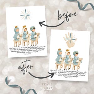 PRINTABLE Christian Christmas Handprint Art Craft, Nativity Bible Verse ...