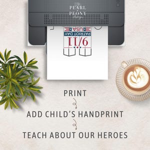 PRINTABLE Patriot Day Handprint Art Craft for Kids, 9/11 Never Forget ...