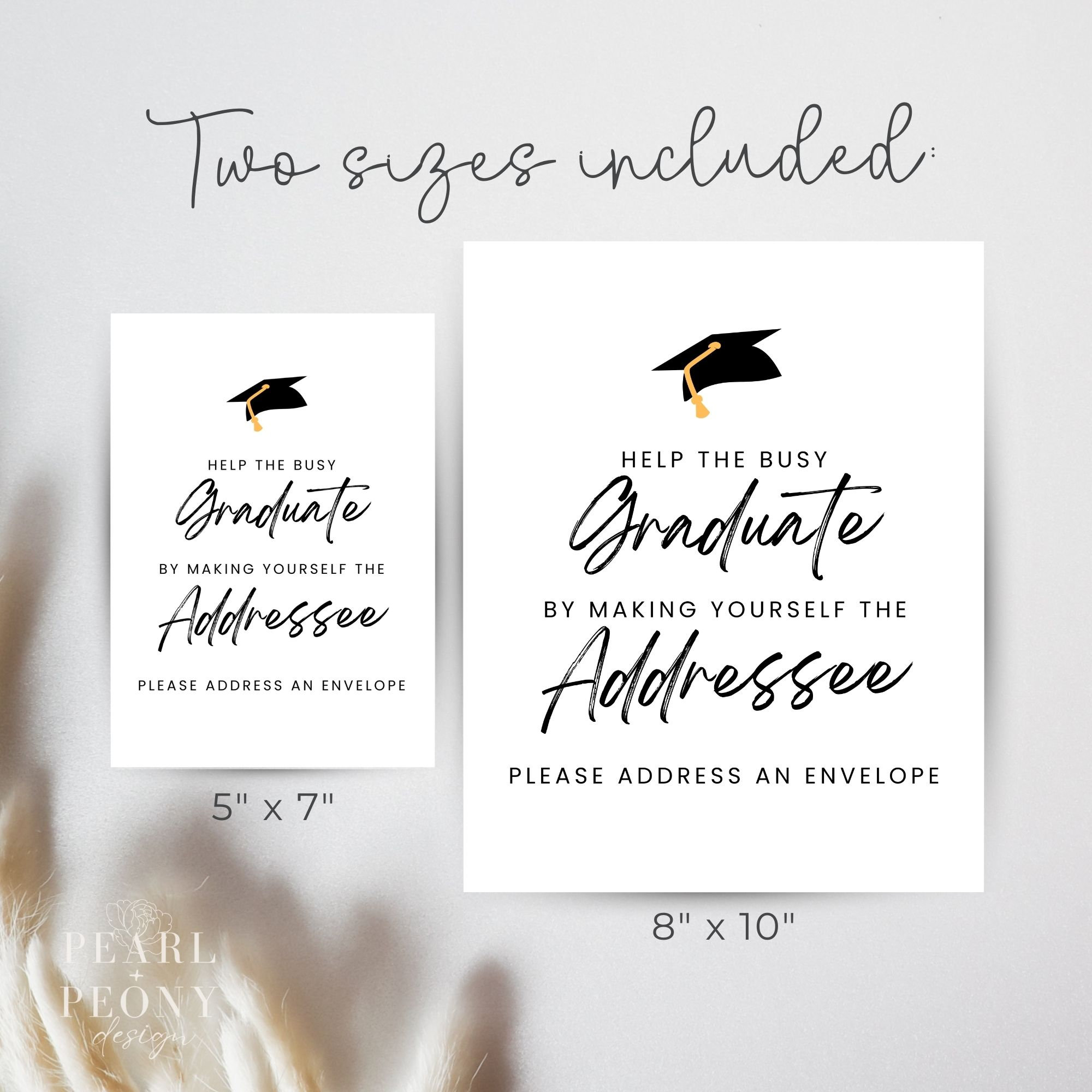 PRINTABLE Graduation Party Address an Envelope Table Sign, NON-EDITABLE ...