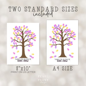 PRINTABLE Teacher Appreciation Fingerprint Art Craft, Keepsake Art ...