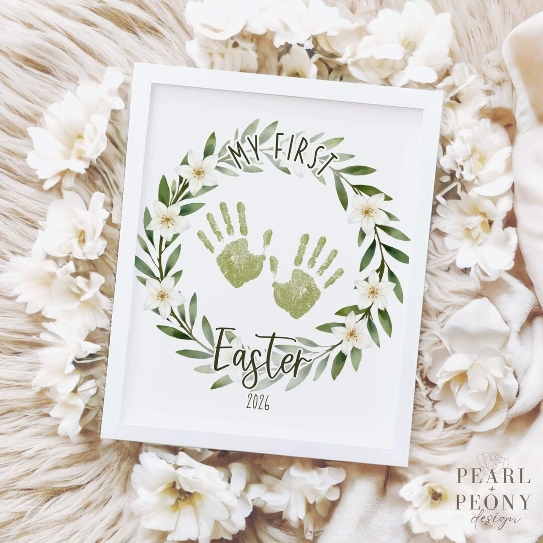 PRINTABLE My First Easter Handprint Art Craft for Baby, Easter ...
