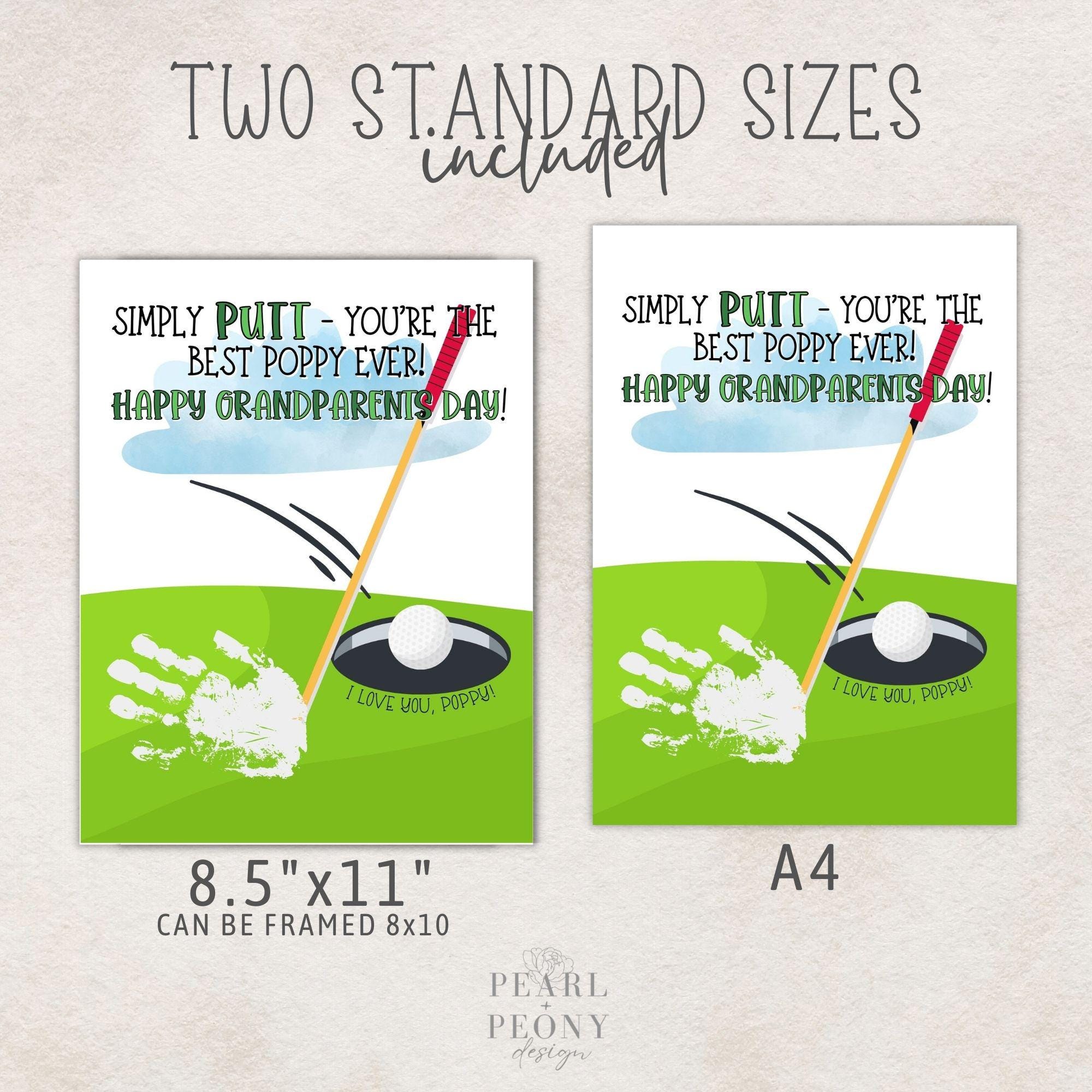PRINTABLE Grandparents Day Handprint Art Craft for Poppy, Golf Keepsake ...
