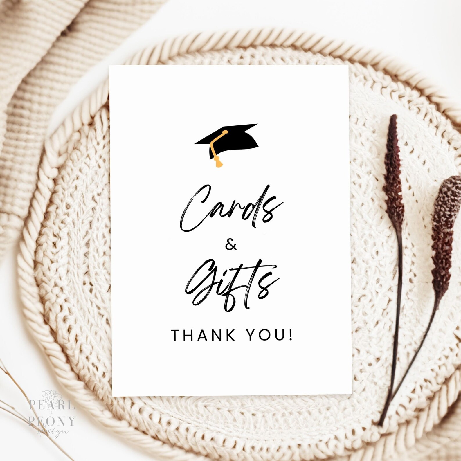 PRINTABLE Graduation Party Gift Table Sign, NON-EDITABLE Print and ...