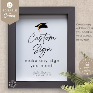 Graduation Party Signs Template Bundle Printable Graduation - Etsy