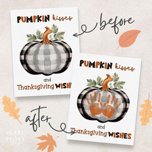 PRINTABLE Thanksgiving Handprint Art Craft, DIY Handprint Fall Art ...