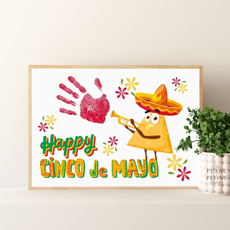 PRINTABLE Cinco De Mayo Handprint Art Craft, Keepsake Art, Toddler ...