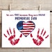 PRINTABLE Memorial Day Handprint Art Craft for Kids, Memorial Day ...