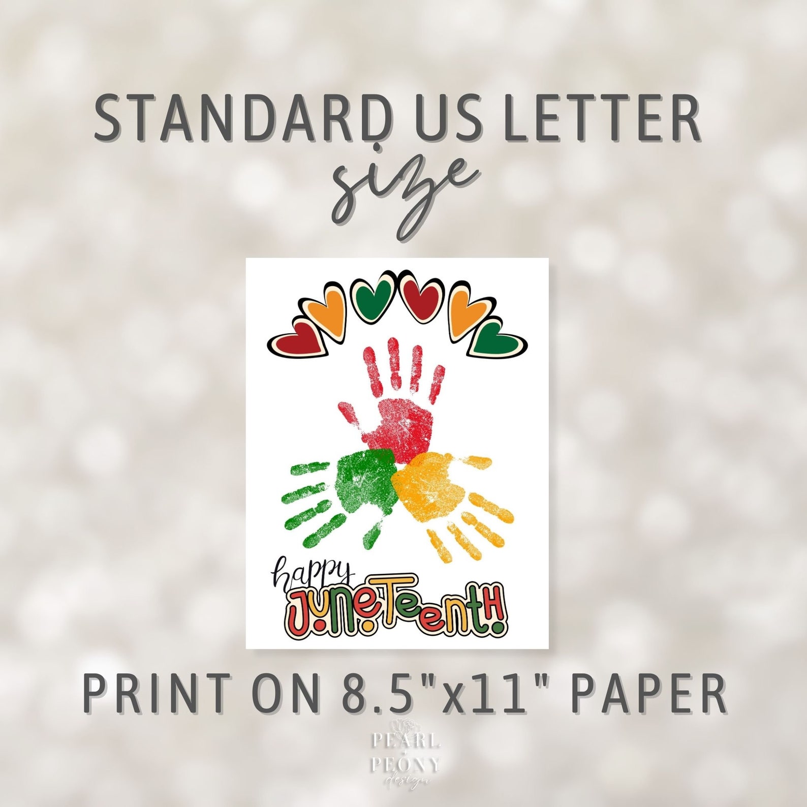 PRINTABLE Juneteenth Handprint Art Craft for Kids, Freedom Day Keepsake ...