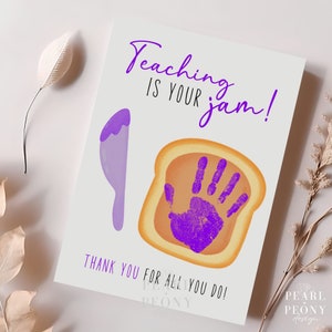 PRINTABLE Teacher Appreciation Handprint Art Craft, Keepsake Art ...
