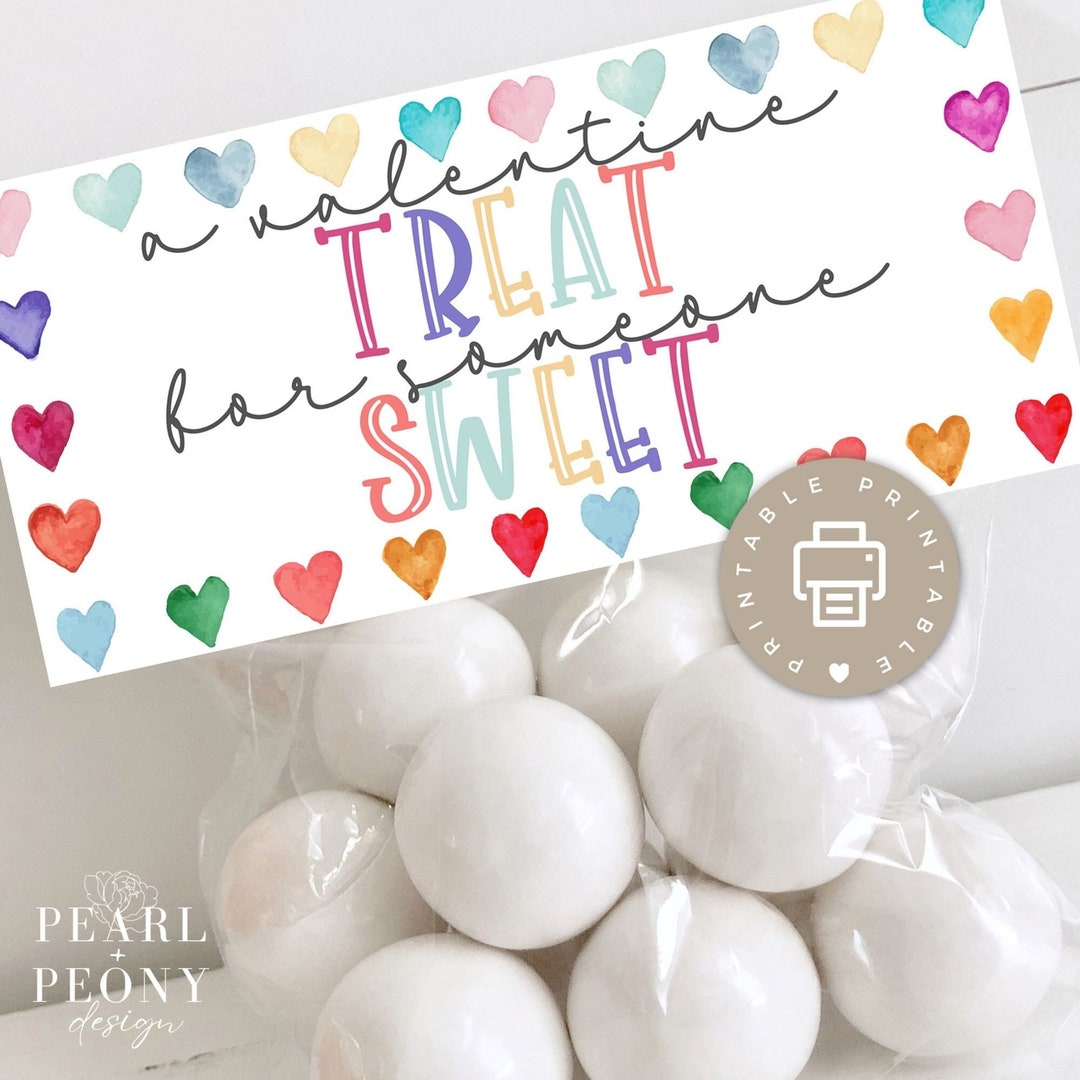PRINTABLE Valentines Day Cookie Bag Toppers, Treat Bag Toppers, Party ...