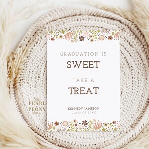 EDITABLE Graduation Party Candy Bar Sign Template, Favor Candy Buffet ...