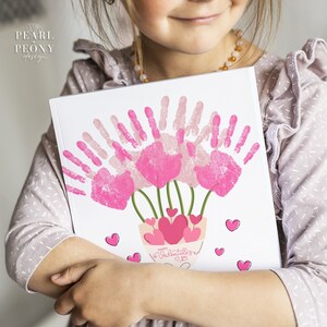PRINTABLE Valentines Day Handprint Art Craft for Kids, Keepsake Art ...