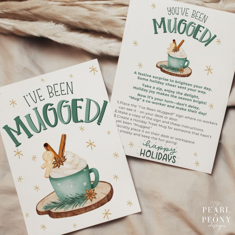 PRINTABLE Christmas You've Been Mugged Gift Exchange Game for Co ...
