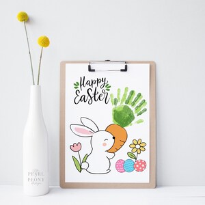 PRINTABLE Easter Handprint Art Craft for Kids, Carrot Keepsake Art ...