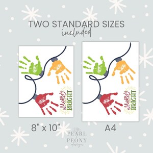 PRINTABLE Christmas Lights Handprint Art Craft for Toddlers, Kids ...
