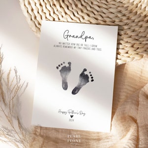 PRINTABLE Grandpa Fathers Day Handprint Footprint Art Craft, Baby ...