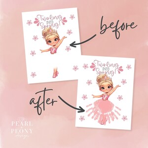 PRINTABLE Princess Ballerina Dancer Handprint Art Craft for Kids ...