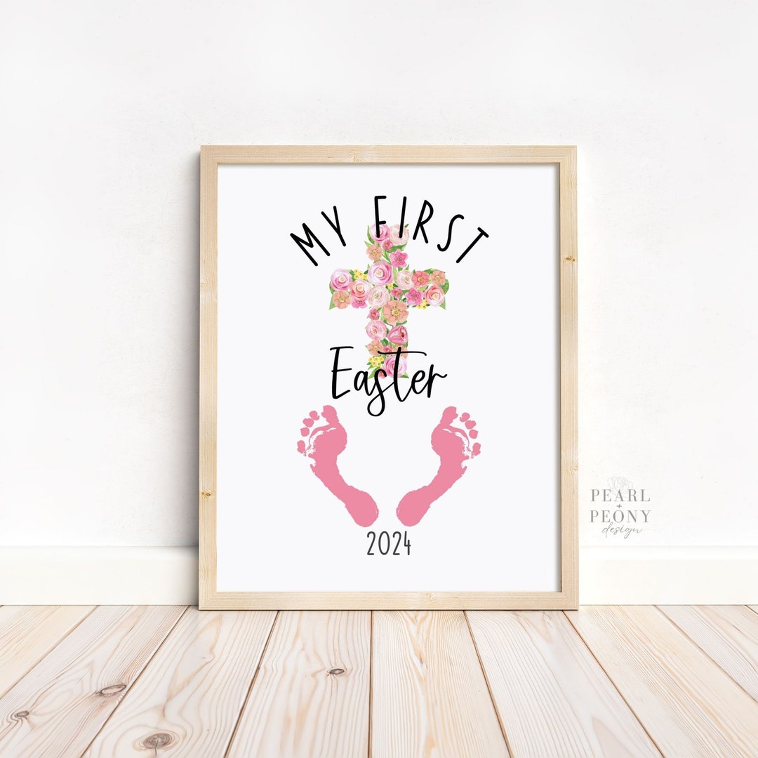 PRINTABLE My First Easter Handprint Art Craft for Baby, Easter ...
