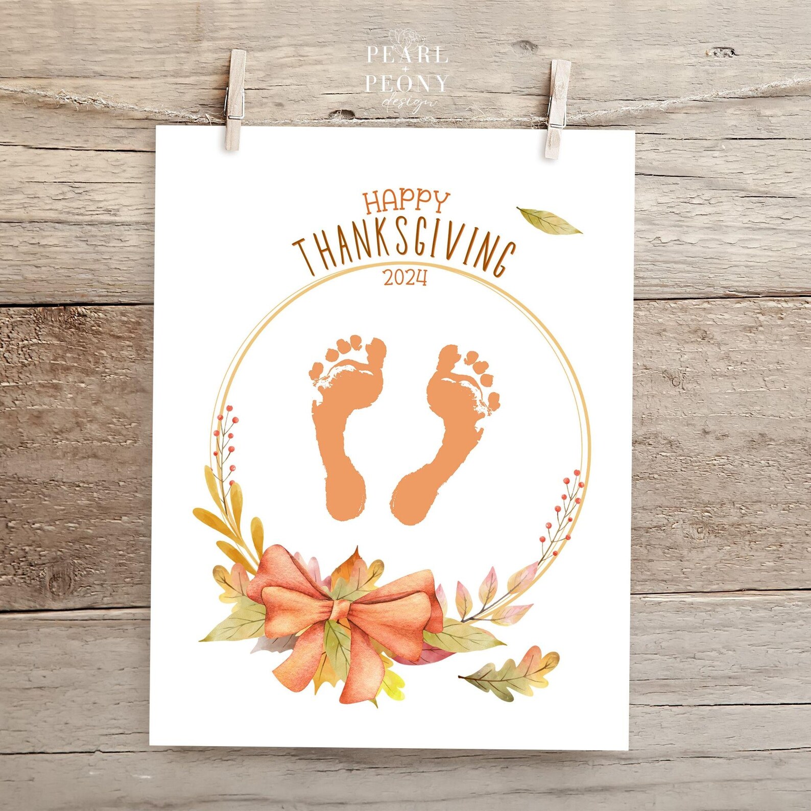 PRINTABLE Thanksgiving Handprint Art Craft, DIY Handprint Fall Art ...