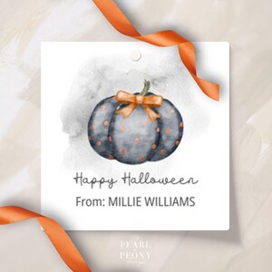 EDITABLE Halloween Gift Tag Template, Printable Classroom Party Favor ...