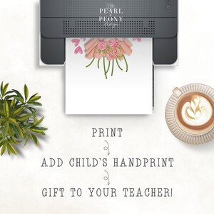 PRINTABLE Teacher Appreciation Handprint Art Craft, Keepsake Art ...